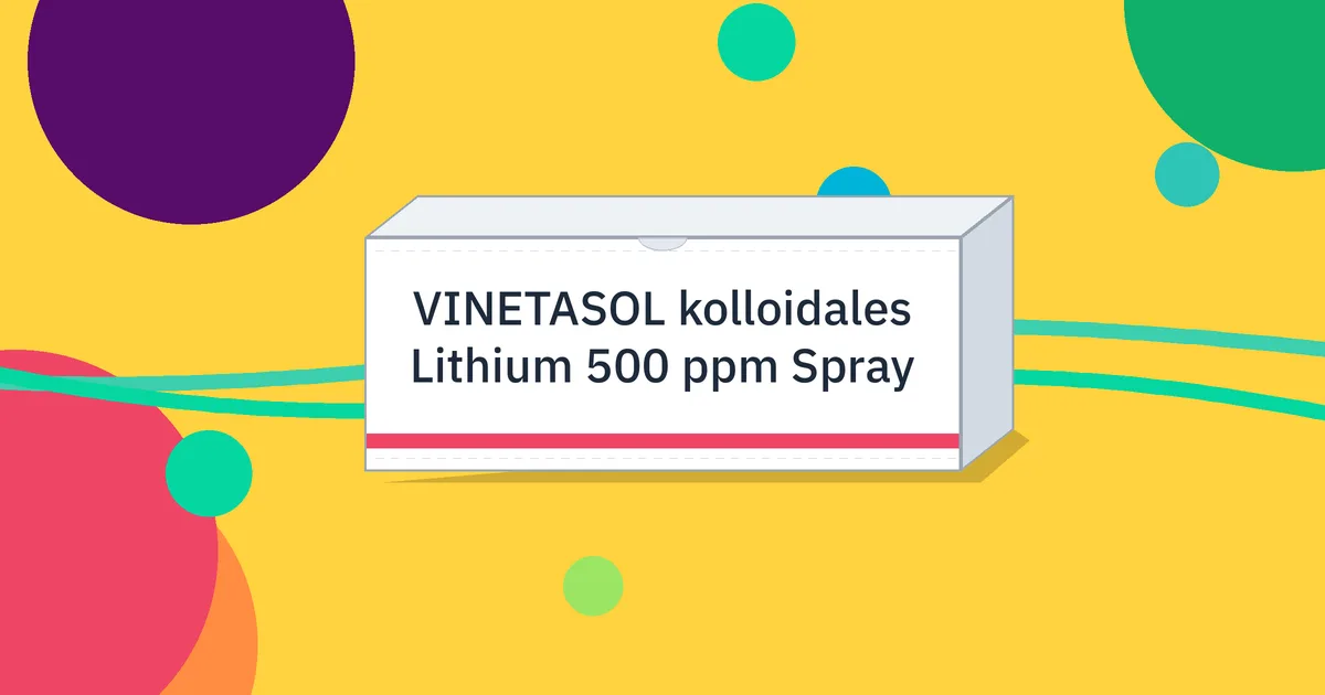 Symbolbild: Packung mit der Aufschrift VINETASOL kolloidales Lithium 500 ppm Spray (PZN 20798750) – Verfügbarkeit und Bezug in Apotheken in Frankfurt am Main