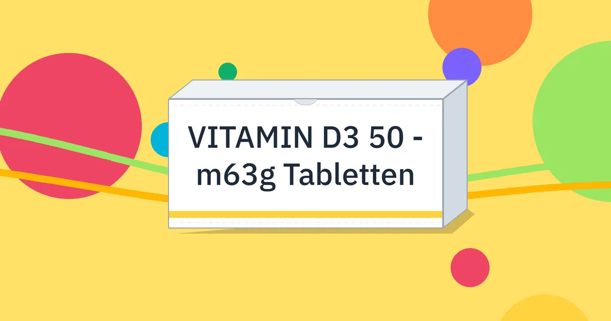 Symbolbild: Packung mit der Aufschrift VITAMIN D3 50 -m63g Tabletten (PZN 19921553) – Verfügbarkeit und Bezug in Apotheken in Frankfurt am Main