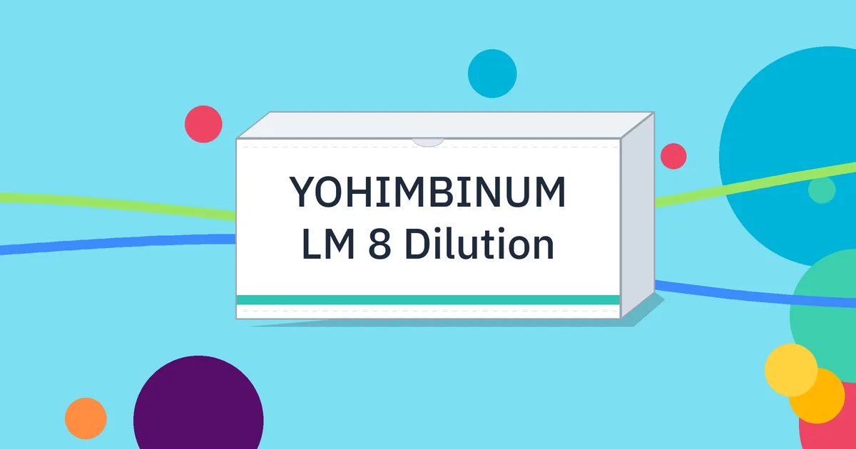 Symbolbild: Packung mit der Aufschrift YOHIMBINUM LM 8 Dilution (PZN 13285932) – Verfügbarkeit und Bezug in Apotheken in Frankfurt am Main