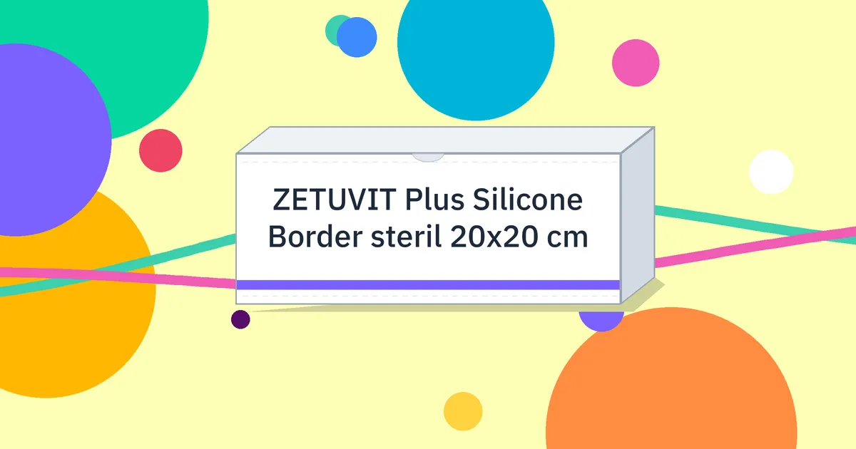 Symbolbild: Packung mit der Aufschrift ZETUVIT Plus Silicone Border steril 20x20 cm (PZN 20016552) – Verfügbarkeit und Bezug in Apotheken in Frankfurt am Main