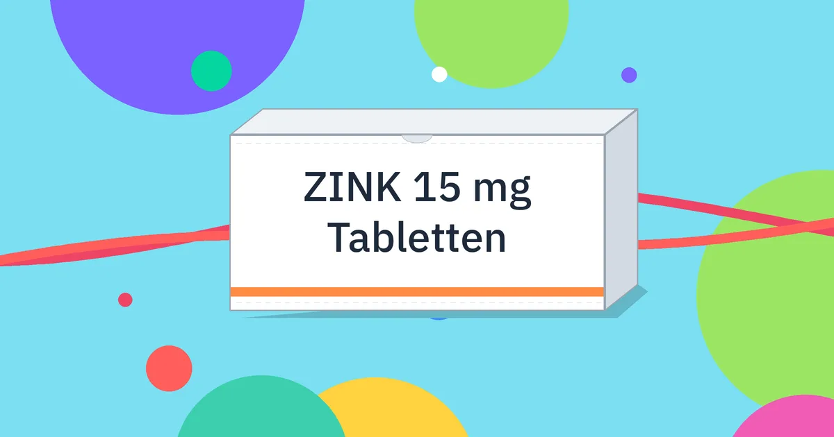 Symbolbild: Packung mit der Aufschrift ZINK 15 mg Tabletten (PZN 17891121) – Verfügbarkeit und Bezug in Apotheken in Frankfurt am Main