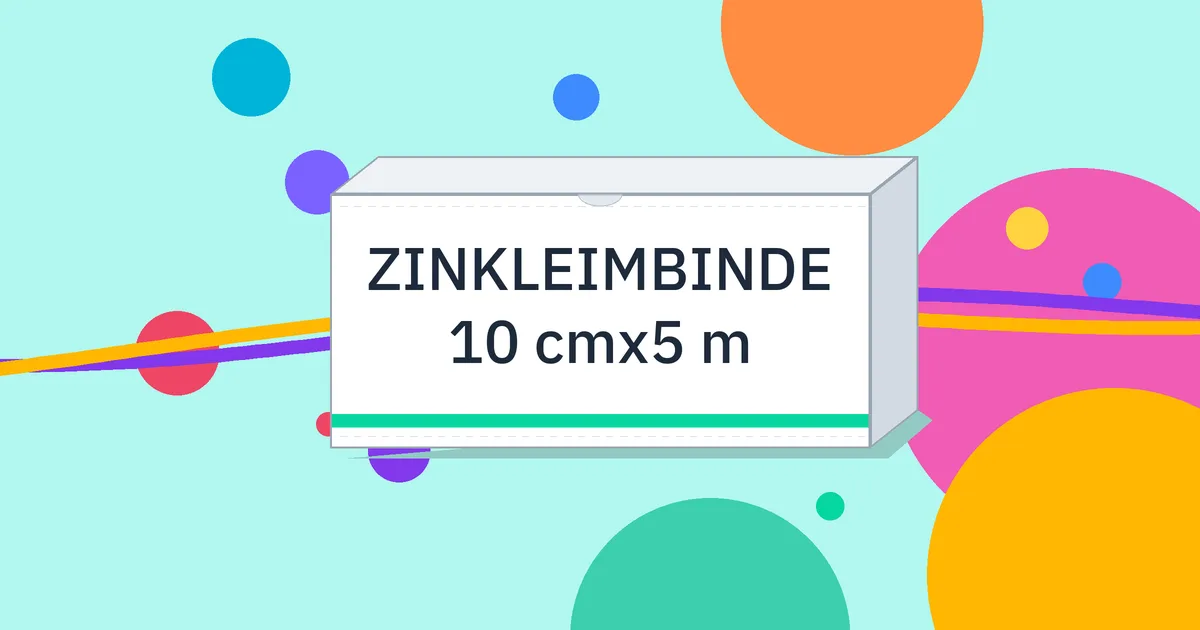 Symbolbild: Packung mit der Aufschrift ZINKLEIMBINDE 10 cmx5 m (PZN 01464865) – Verfügbarkeit und Bezug in Apotheken in Frankfurt am Main