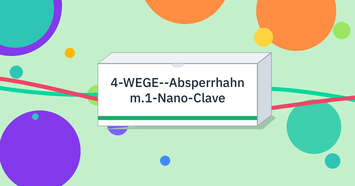 Symbolbild: Packung mit der Aufschrift 4-WEGE--Absperrhahn m.1-Nano-Clave (PZN 19514902) – Verfügbarkeit und Bezug in Apotheken in Frankfurt am Main