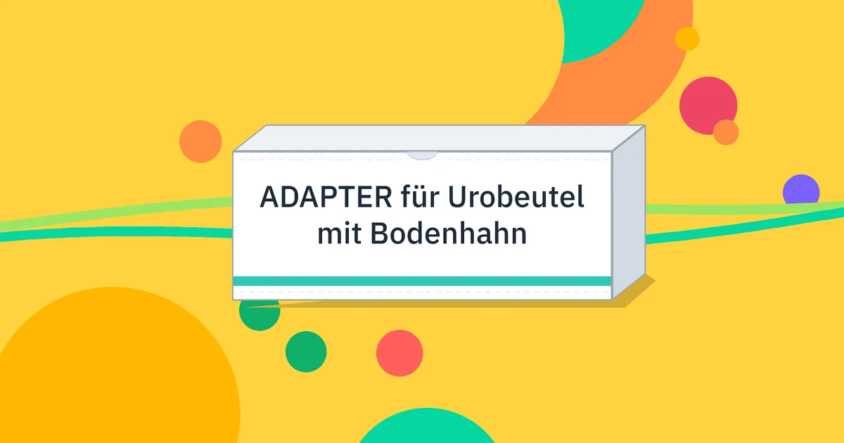 Symbolbild: Packung mit der Aufschrift ADAPTER für Urobeutel mit Bodenhahn (PZN 03195820) – Verfügbarkeit und Bezug in Apotheken in Frankfurt am Main