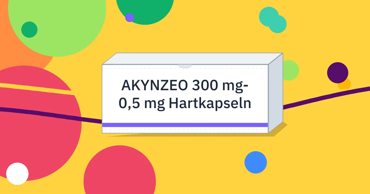 Symbolbild: Packung mit der Aufschrift AKYNZEO 300 mg-0,5 mg Hartkapseln (PZN 17179813) – Verfügbarkeit und Bezug in Apotheken in Frankfurt am Main