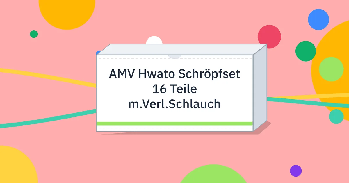 Symbolbild: Packung mit der Aufschrift AMV Hwato Schröpfset 16 Teile m.Verl.Schlauch (PZN 05049749) – Verfügbarkeit und Bezug in Apotheken in Frankfurt am Main