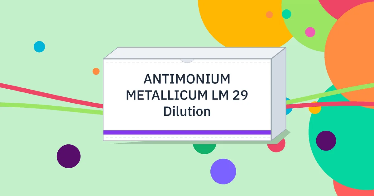 Symbolbild: Packung mit der Aufschrift ANTIMONIUM METALLICUM LM 29 Dilution (PZN 13373837) – Verfügbarkeit und Bezug in Apotheken in Frankfurt am Main