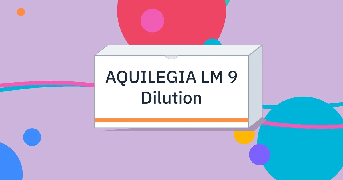 Symbolbild: Packung mit der Aufschrift AQUILEGIA LM 9 Dilution (PZN 13383698) – Verfügbarkeit und Bezug in Apotheken in Frankfurt am Main