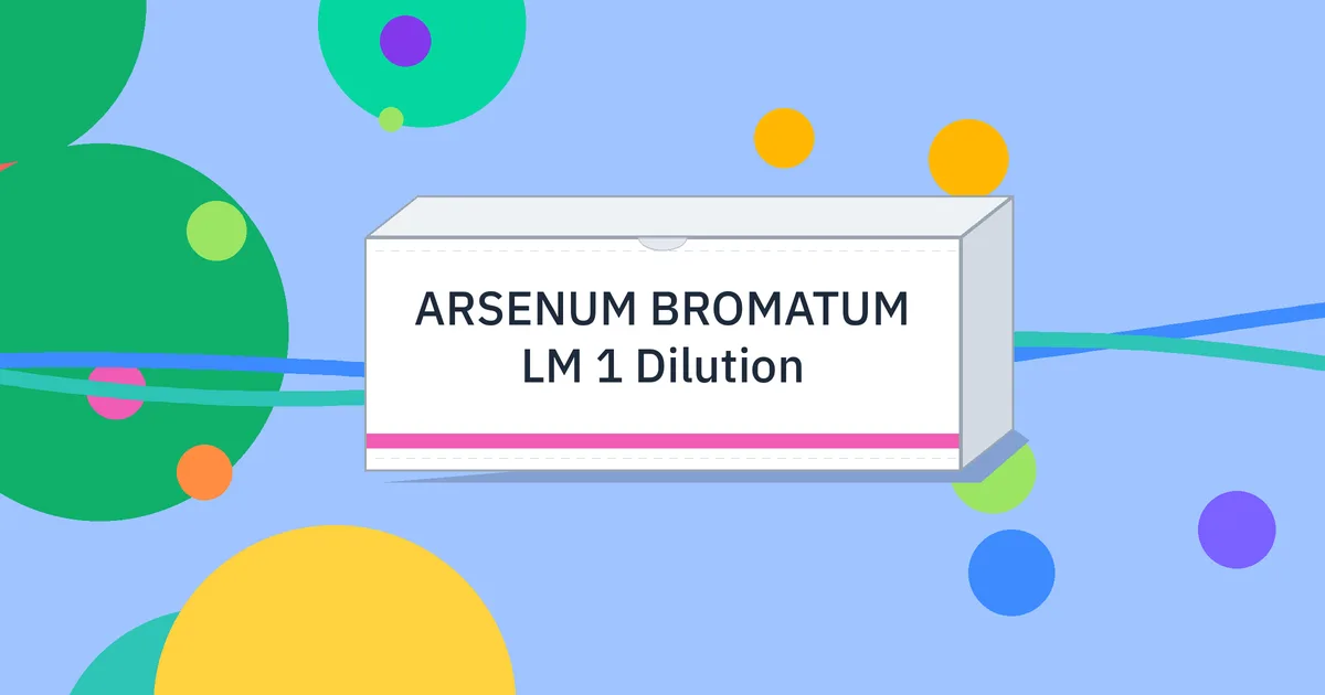 Symbolbild: Packung mit der Aufschrift ARSENUM BROMATUM LM 1 Dilution (PZN 12771174) – Verfügbarkeit und Bezug in Apotheken in Frankfurt am Main