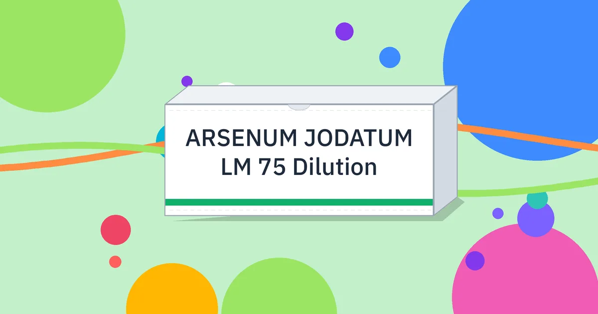 Symbolbild: Packung mit der Aufschrift ARSENUM JODATUM LM 75 Dilution (PZN 12779141) – Verfügbarkeit und Bezug in Apotheken in Frankfurt am Main