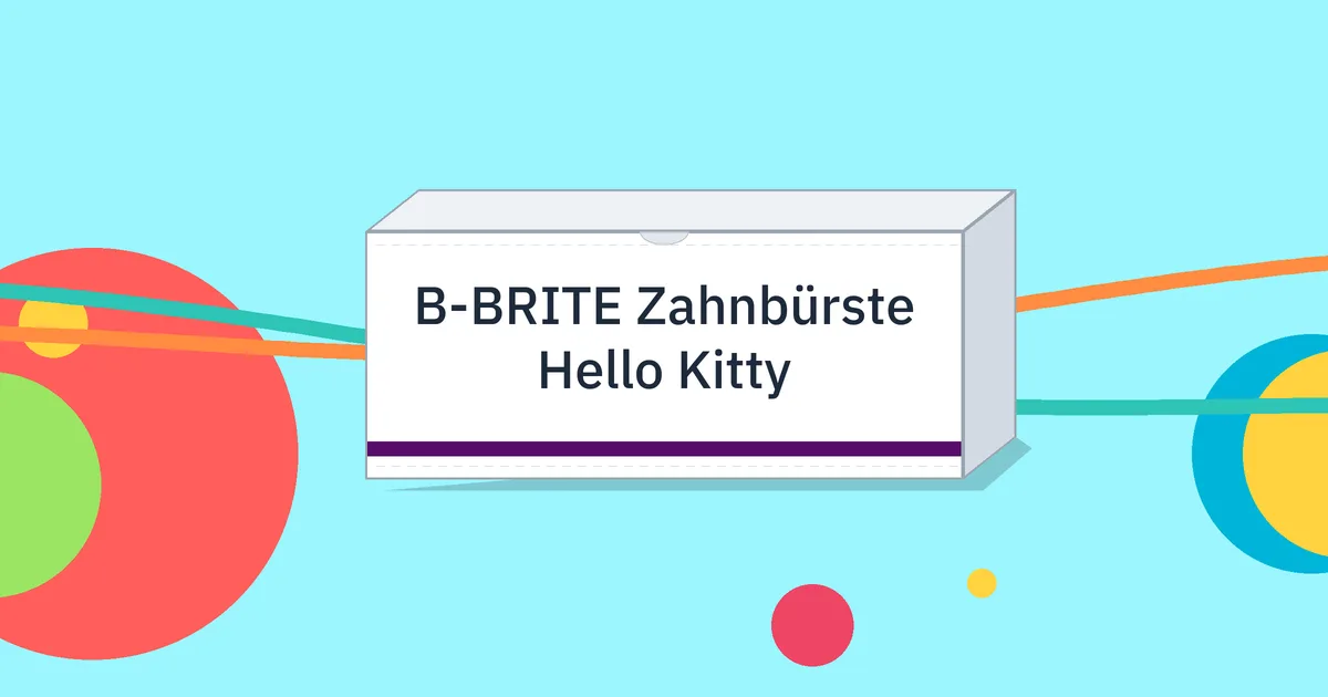 Symbolbild: Packung mit der Aufschrift B-BRITE Zahnbürste Hello Kitty (PZN 11647354) – Verfügbarkeit und Bezug in Apotheken in Frankfurt am Main