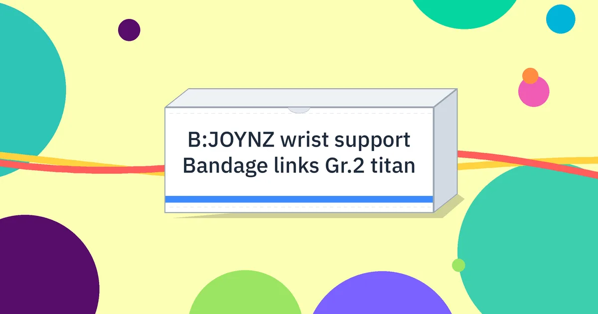 Symbolbild: Packung mit der Aufschrift B:JOYNZ wrist support Bandage links Gr.2 titan (PZN 20522717) – Verfügbarkeit und Bezug in Apotheken in Frankfurt am Main