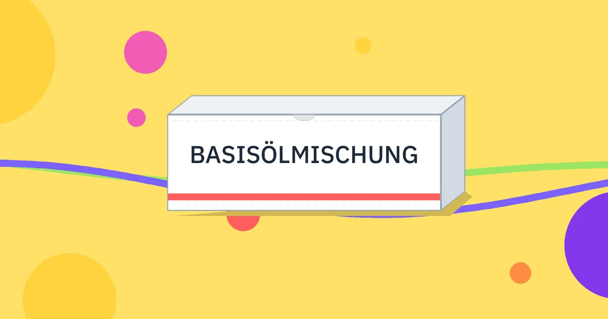 Symbolbild: Packung mit der Aufschrift BASISÖLMISCHUNG (PZN 18790876) – Verfügbarkeit und Bezug in Apotheken in Frankfurt am Main