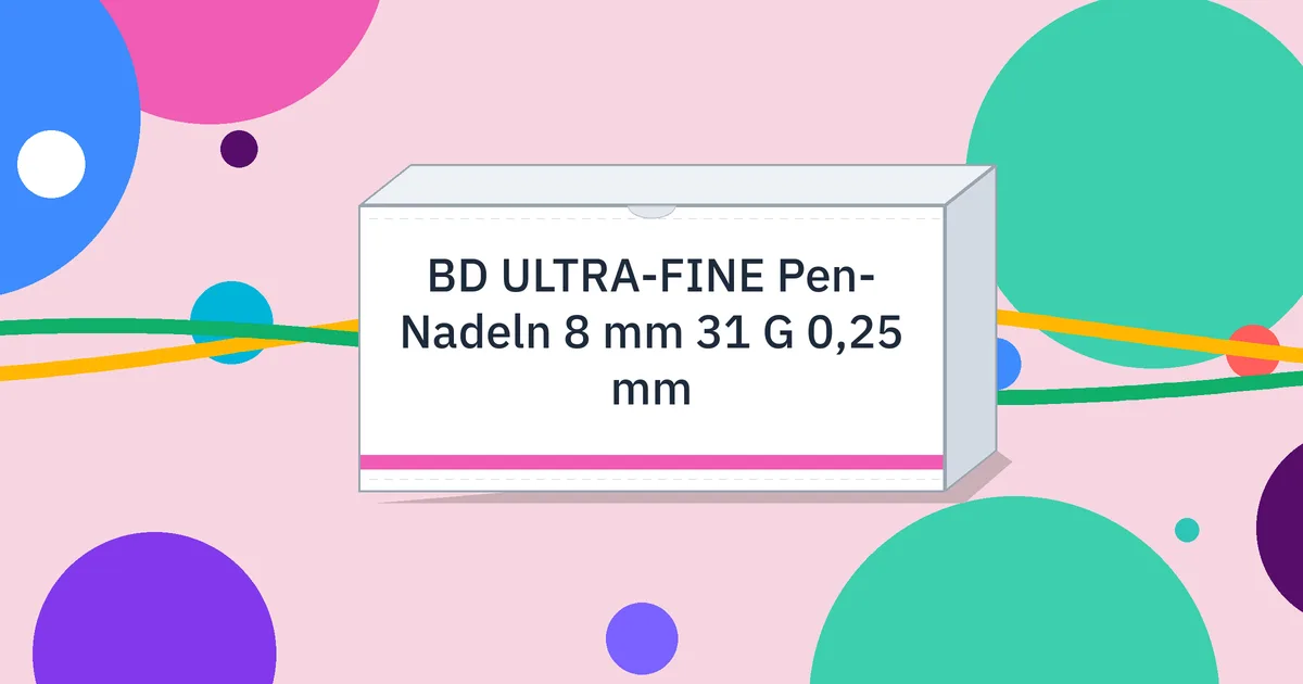 Symbolbild: Packung mit der Aufschrift BD ULTRA-FINE Pen-Nadeln 8 mm 31 G 0,25 mm (PZN 16829249) – Verfügbarkeit und Bezug in Apotheken in Frankfurt am Main