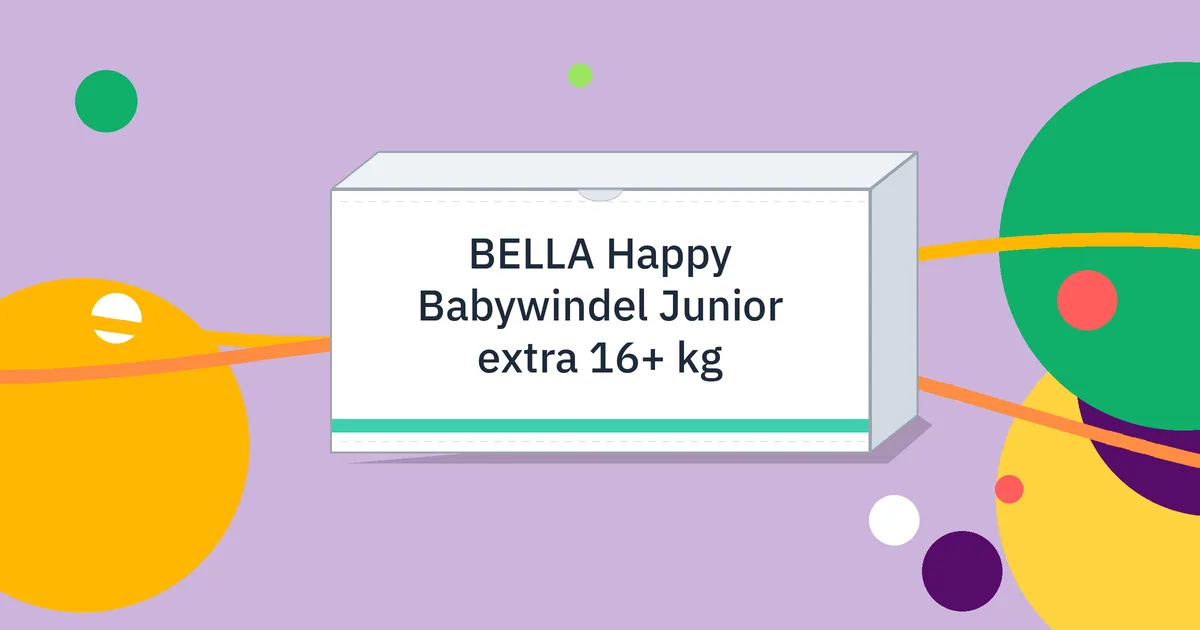Symbolbild: Packung mit der Aufschrift BELLA Happy Babywindel Junior extra 16+ kg (PZN 15591001) – Verfügbarkeit und Bezug in Apotheken in Frankfurt am Main