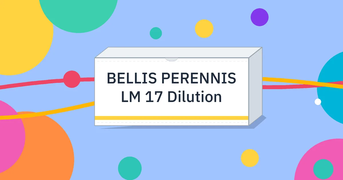 Symbolbild: Packung mit der Aufschrift BELLIS PERENNIS LM 17 Dilution (PZN 12791633) – Verfügbarkeit und Bezug in Apotheken in Frankfurt am Main