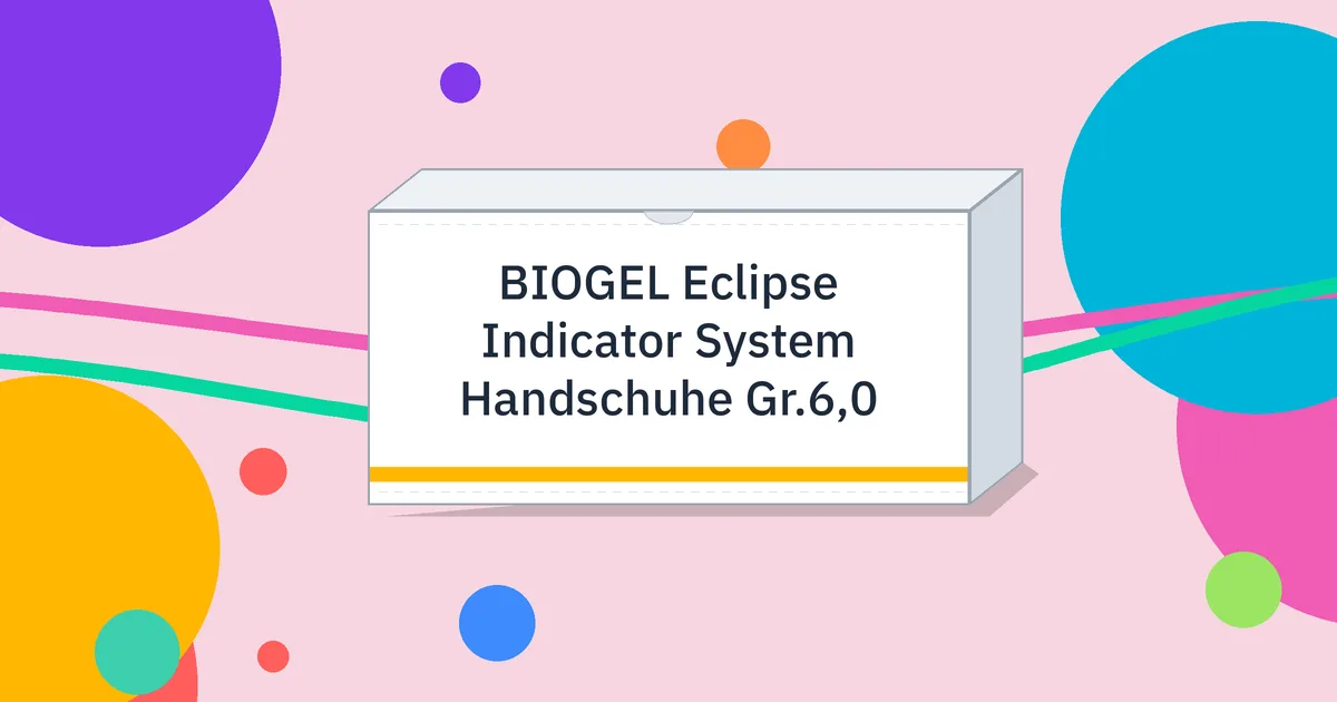 Symbolbild: Packung mit der Aufschrift BIOGEL Eclipse Indicator System Handschuhe Gr.6,0 (PZN 04701739) – Verfügbarkeit und Bezug in Apotheken in Frankfurt am Main