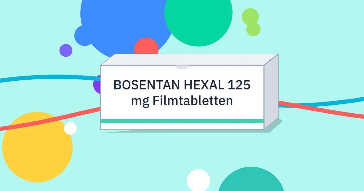 Symbolbild: Packung mit der Aufschrift BOSENTAN HEXAL 125 mg Filmtabletten (PZN 18823883) – Verfügbarkeit und Bezug in Apotheken in Frankfurt am Main