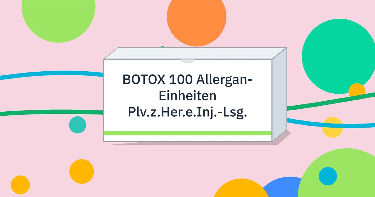 Symbolbild: Packung mit der Aufschrift BOTOX 100 Allergan-Einheiten Plv.z.Her.e.Inj.-Lsg. (PZN 14178339) – Verfügbarkeit und Bezug in Apotheken in Frankfurt am Main