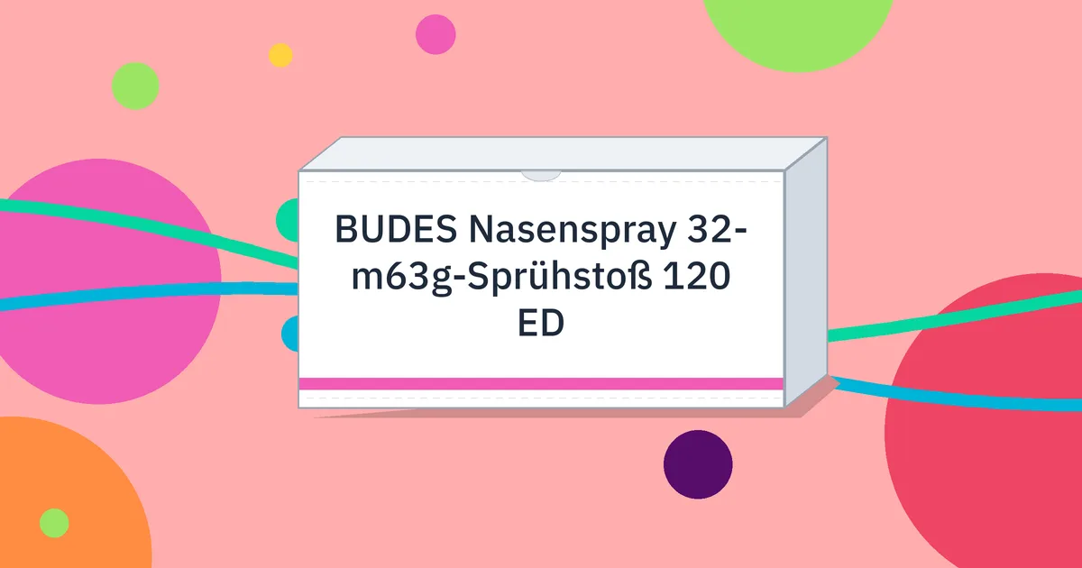 Symbolbild: Packung mit der Aufschrift BUDES Nasenspray 32-m63g-Sprühstoß 120 ED (PZN 01693413) – Verfügbarkeit und Bezug in Apotheken in Frankfurt am Main