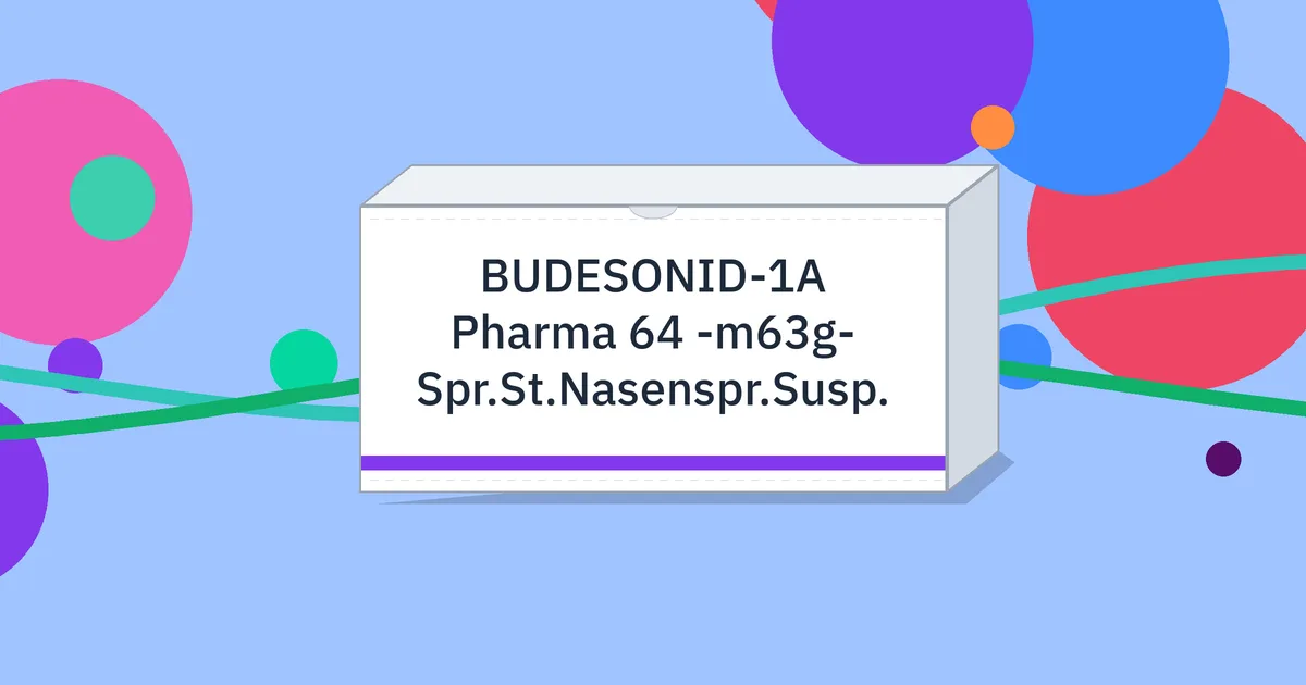 Symbolbild: Packung mit der Aufschrift BUDESONID-1A Pharma 64 -m63g-Spr.St.Nasenspr.Susp. (PZN 05391784) – Verfügbarkeit und Bezug in Apotheken in Frankfurt am Main