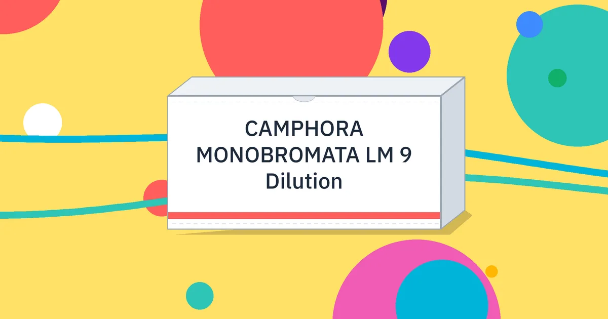 Symbolbild: Packung mit der Aufschrift CAMPHORA MONOBROMATA LM 9 Dilution (PZN 13412000) – Verfügbarkeit und Bezug in Apotheken in Frankfurt am Main
