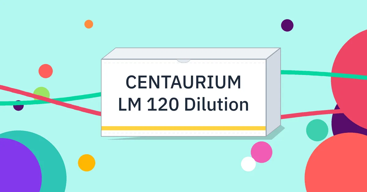 Symbolbild: Packung mit der Aufschrift CENTAURIUM LM 120 Dilution (PZN 13436489) – Verfügbarkeit und Bezug in Apotheken in Frankfurt am Main
