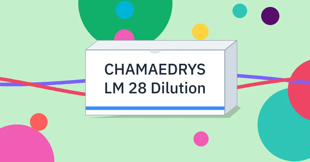 Symbolbild: Packung mit der Aufschrift CHAMAEDRYS LM 28 Dilution (PZN 13438695) – Verfügbarkeit und Bezug in Apotheken in Frankfurt am Main