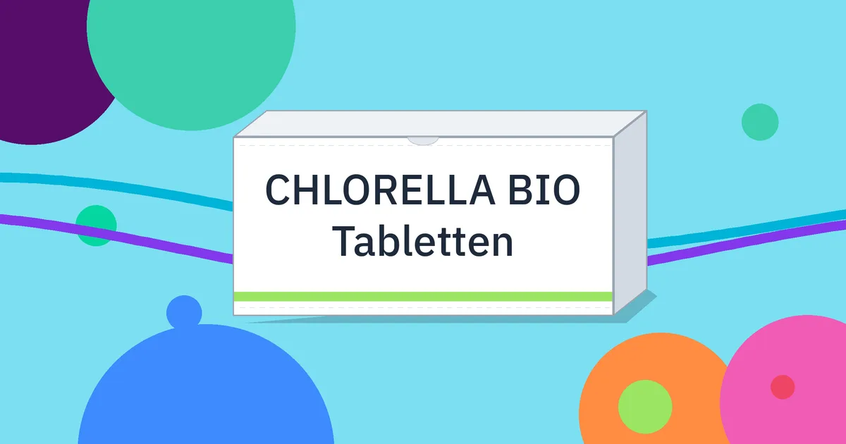 Symbolbild: Packung mit der Aufschrift CHLORELLA BIO Tabletten (PZN 03320490) – Verfügbarkeit und Bezug in Apotheken in Frankfurt am Main
