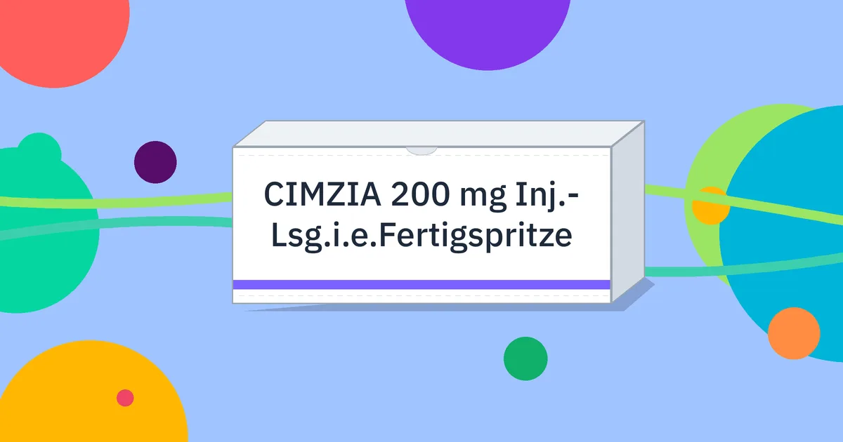 Symbolbild: Packung mit der Aufschrift CIMZIA 200 mg Inj.-Lsg.i.e.Fertigspritze (PZN 11514765) – Verfügbarkeit und Bezug in Apotheken in Frankfurt am Main