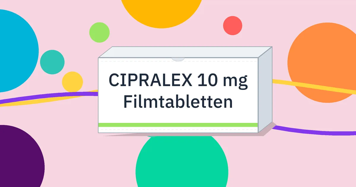 Symbolbild: Packung mit der Aufschrift CIPRALEX 10 mg Filmtabletten (PZN 01638549) – Verfügbarkeit und Bezug in Apotheken in Frankfurt am Main
