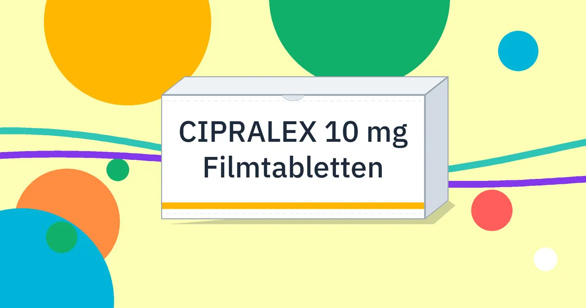 Symbolbild: Packung mit der Aufschrift CIPRALEX 10 mg Filmtabletten (PZN 03770164) – Verfügbarkeit und Bezug in Apotheken in Frankfurt am Main