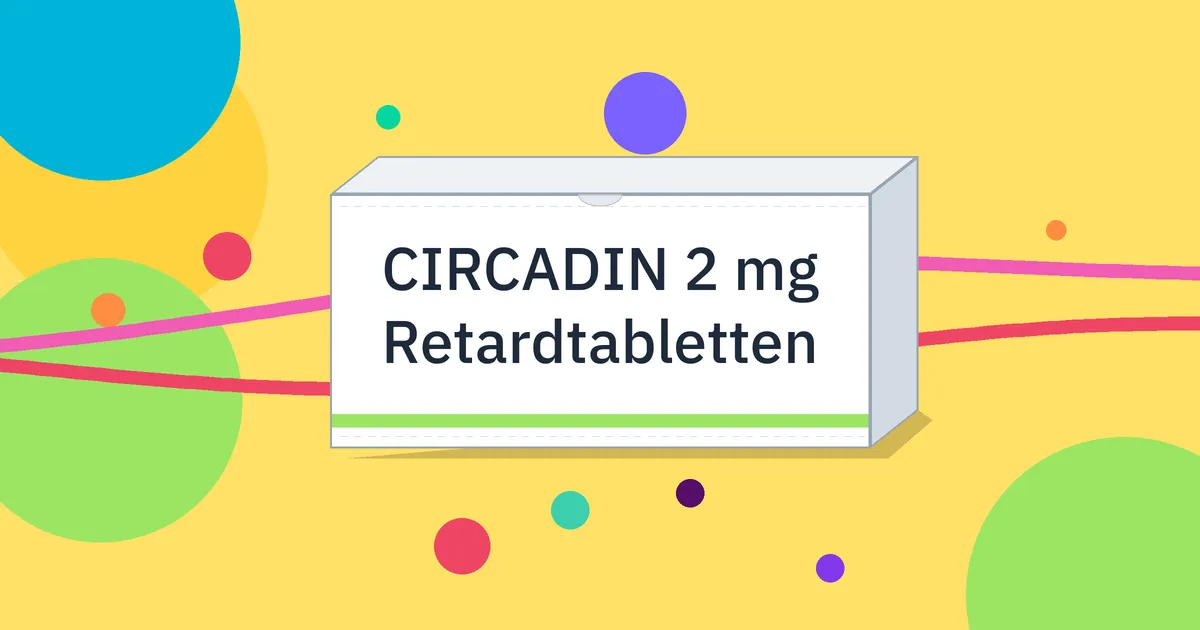 Symbolbild: Packung mit der Aufschrift CIRCADIN 2 mg Retardtabletten (PZN 16391184) – Verfügbarkeit und Bezug in Apotheken in Frankfurt am Main