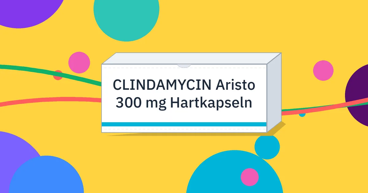 Symbolbild: Packung mit der Aufschrift CLINDAMYCIN Aristo 300 mg Hartkapseln (PZN 10273791) – Verfügbarkeit und Bezug in Apotheken in Frankfurt am Main