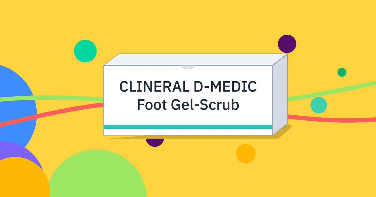 Symbolbild: Packung mit der Aufschrift CLINERAL D-MEDIC Foot Gel-Scrub (PZN 12460103) – Verfügbarkeit und Bezug in Apotheken in Frankfurt am Main