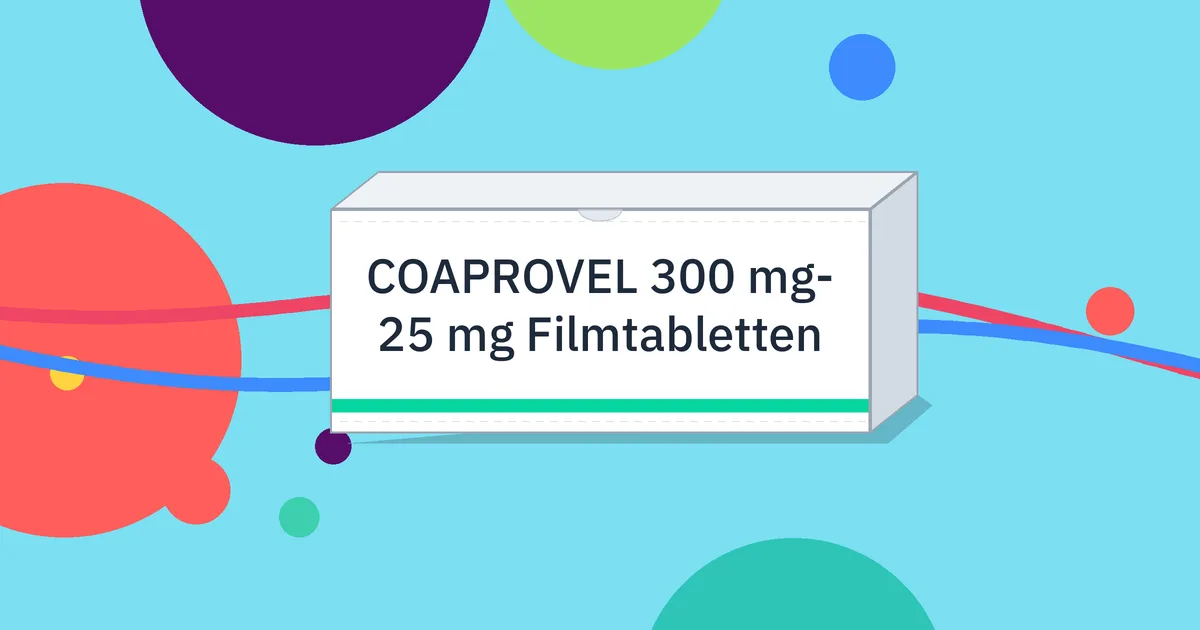 Symbolbild: Packung mit der Aufschrift COAPROVEL 300 mg-25 mg Filmtabletten (PZN 02475291) – Verfügbarkeit und Bezug in Apotheken in Frankfurt am Main