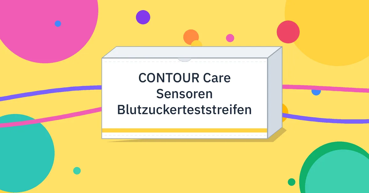 Symbolbild: Packung mit der Aufschrift CONTOUR Care Sensoren Blutzuckerteststreifen (PZN 20594496) – Verfügbarkeit und Bezug in Apotheken in Frankfurt am Main