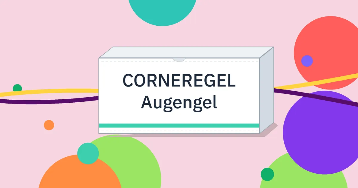 Symbolbild: Packung mit der Aufschrift CORNEREGEL Augengel (PZN 01224641) – Verfügbarkeit und Bezug in Apotheken in Frankfurt am Main