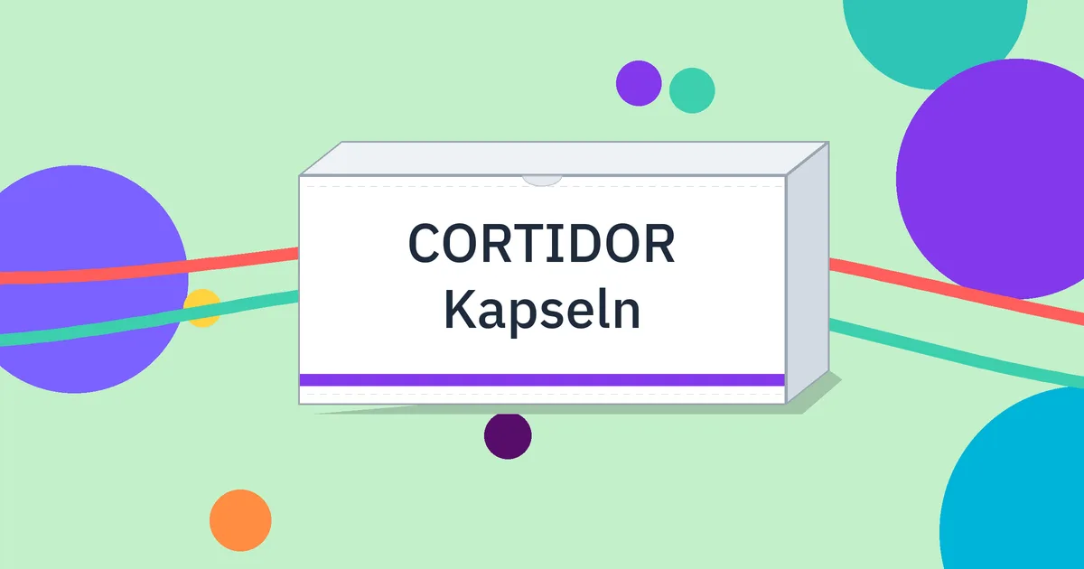 Symbolbild: Packung mit der Aufschrift CORTIDOR Kapseln (PZN 18502239) – Verfügbarkeit und Bezug in Apotheken in Frankfurt am Main