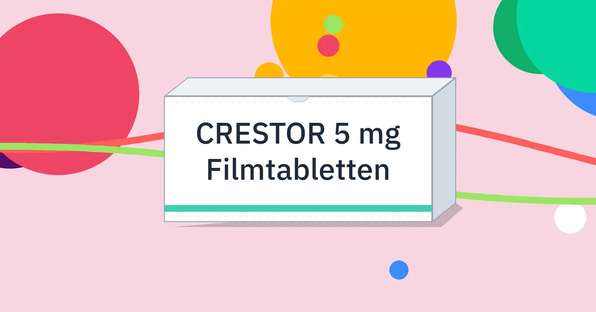 Symbolbild: Packung mit der Aufschrift CRESTOR 5 mg Filmtabletten (PZN 16884745) – Verfügbarkeit und Bezug in Apotheken in Frankfurt am Main