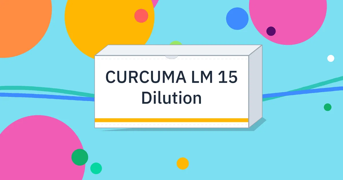 Symbolbild: Packung mit der Aufschrift CURCUMA LM 15 Dilution (PZN 12840001) – Verfügbarkeit und Bezug in Apotheken in Frankfurt am Main
