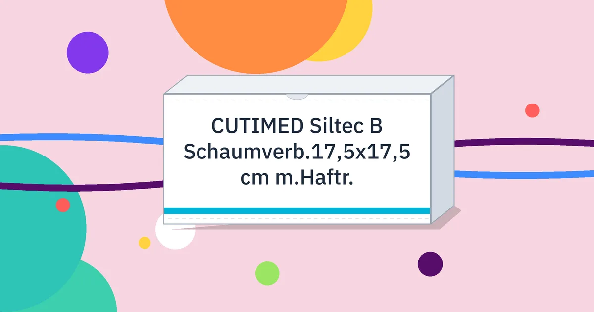 Symbolbild: Packung mit der Aufschrift CUTIMED Siltec B Schaumverb.17,5x17,5 cm m.Haftr. (PZN 16828497) – Verfügbarkeit und Bezug in Apotheken in Frankfurt am Main