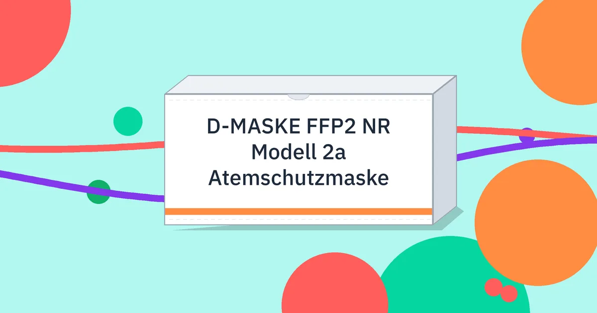 Symbolbild: Packung mit der Aufschrift D-MASKE FFP2 NR Modell 2a Atemschutzmaske (PZN 17896928) – Verfügbarkeit und Bezug in Apotheken in Frankfurt am Main