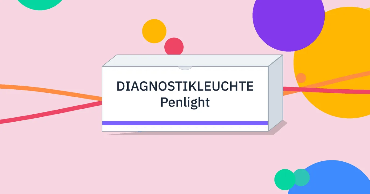 Symbolbild: Packung mit der Aufschrift DIAGNOSTIKLEUCHTE Penlight (PZN 09107768) – Verfügbarkeit und Bezug in Apotheken in Frankfurt am Main