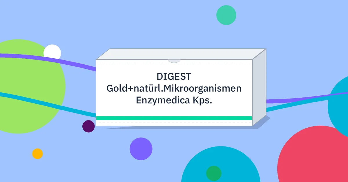 Symbolbild: Packung mit der Aufschrift DIGEST Gold+natürl.Mikroorganismen Enzymedica Kps. (PZN 17284177) – Verfügbarkeit und Bezug in Apotheken in Frankfurt am Main