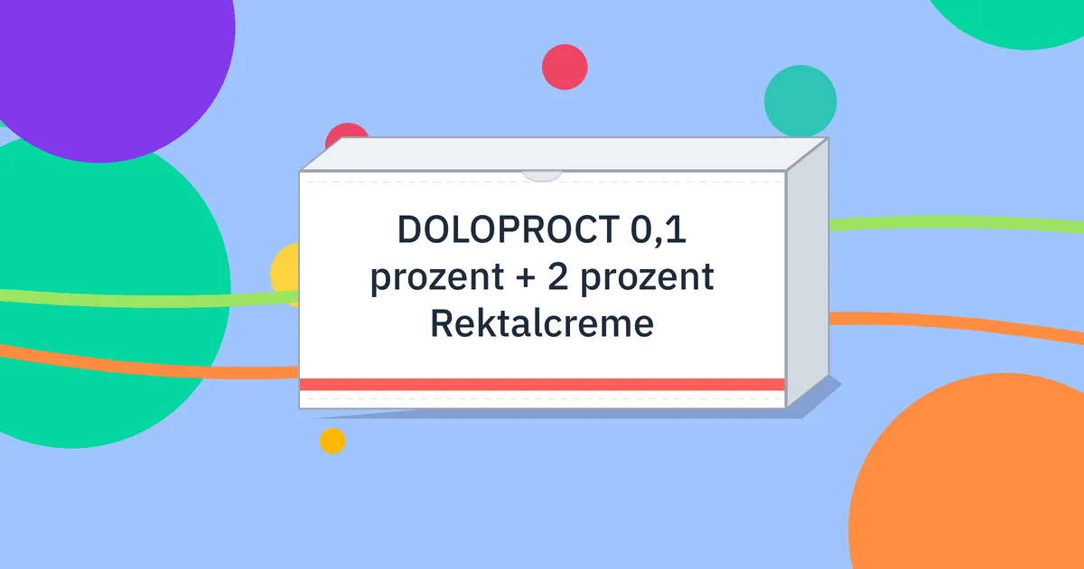 Symbolbild: Packung mit der Aufschrift DOLOPROCT 0,1 prozent + 2 prozent Rektalcreme (PZN 11732568) – Verfügbarkeit und Bezug in Apotheken in Frankfurt am Main