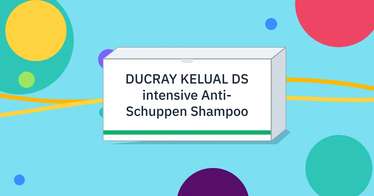 Symbolbild: Packung mit der Aufschrift DUCRAY KELUAL DS intensive Anti-Schuppen Shampoo (PZN 19667899) – Verfügbarkeit und Bezug in Apotheken in Frankfurt am Main