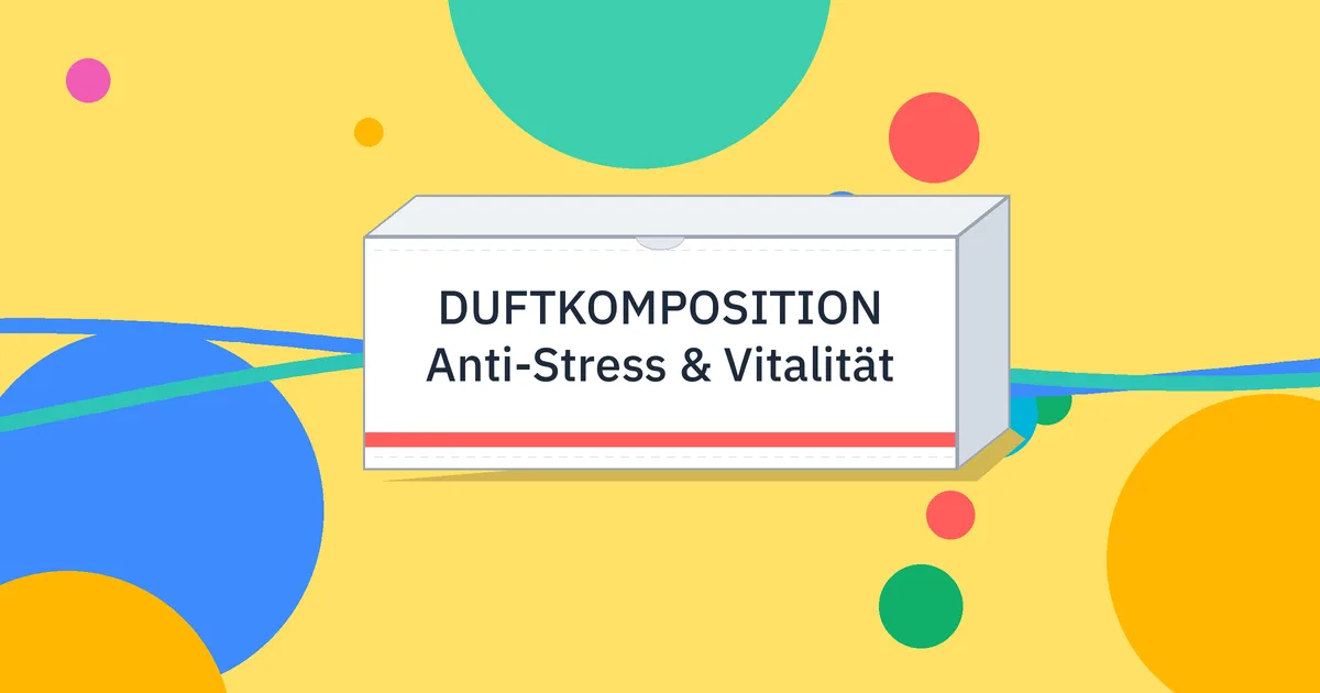 Symbolbild: Packung mit der Aufschrift DUFTKOMPOSITION Anti-Stress & Vitalität (PZN 20381926) – Verfügbarkeit und Bezug in Apotheken in Frankfurt am Main