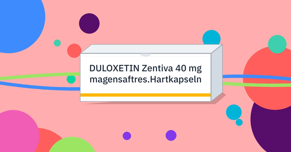 Symbolbild: Packung mit der Aufschrift DULOXETIN Zentiva 40 mg magensaftres.Hartkapseln (PZN 11276366) – Verfügbarkeit und Bezug in Apotheken in Frankfurt am Main
