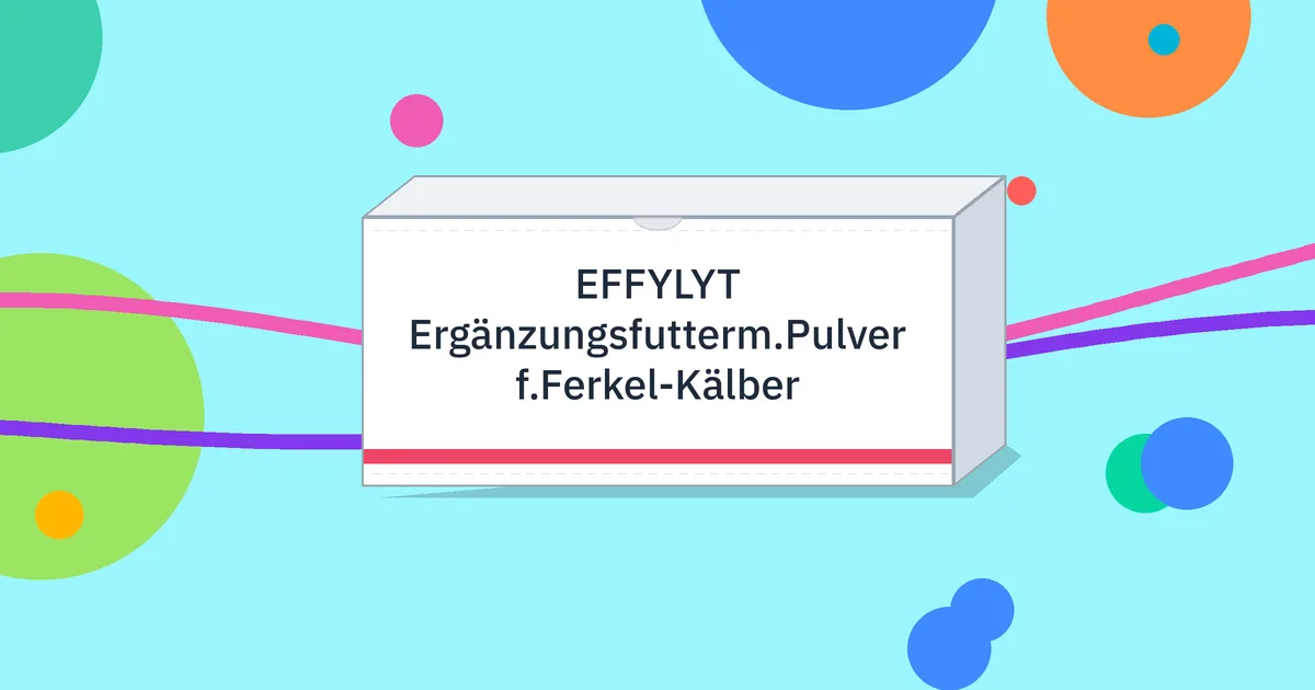 Symbolbild: Packung mit der Aufschrift EFFYLYT Ergänzungsfutterm.Pulver f.Ferkel-Kälber (PZN 18444364) – Verfügbarkeit und Bezug in Apotheken in Frankfurt am Main